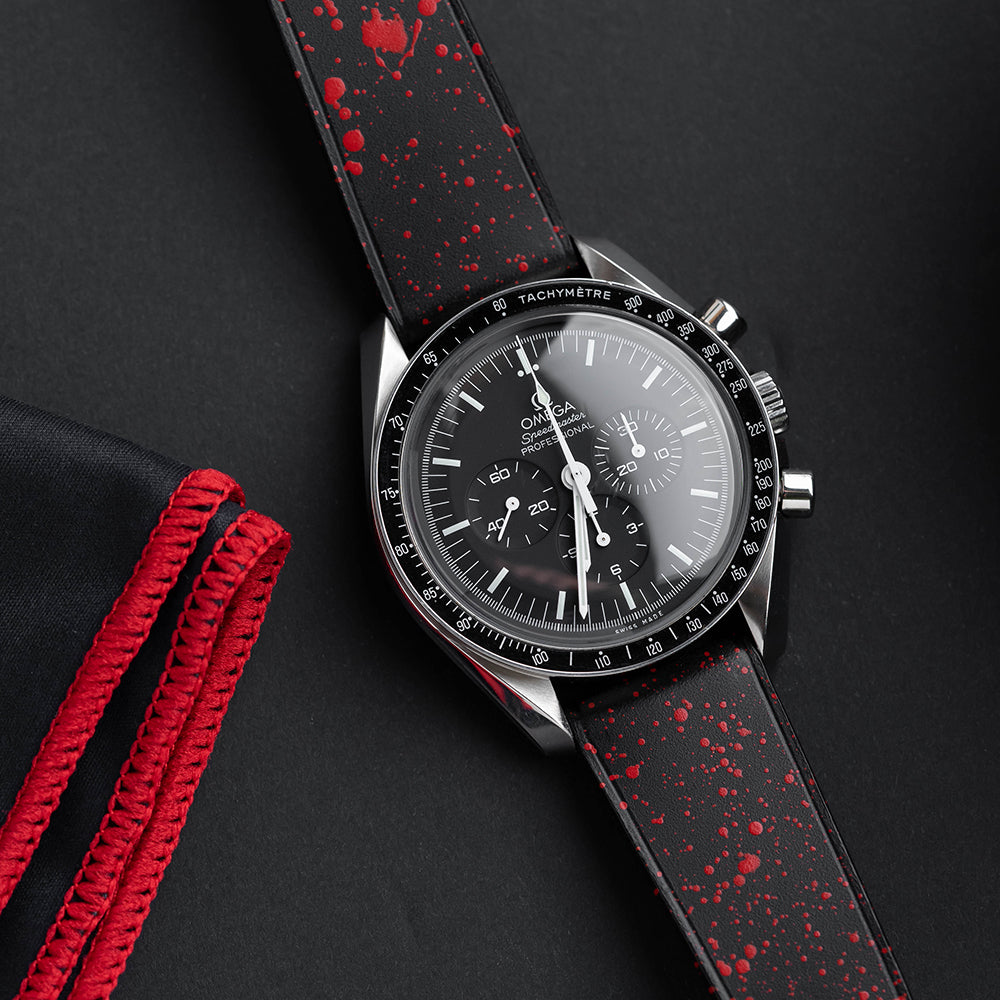 Black Buttero paint-splatter Limited Edition Watch Straps Collection